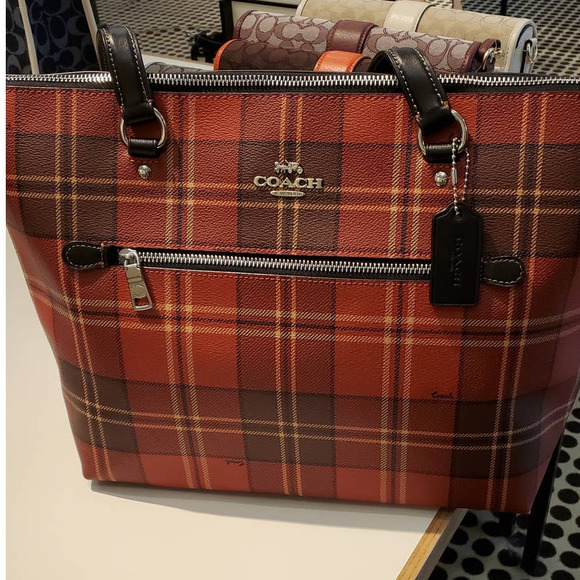 Coach | Bags | New Coach Purse Tote With Buffalo Plaid Print Bag Only ...